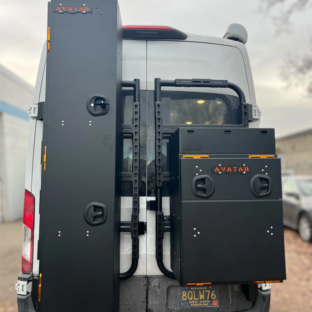 Avatar Offroad | Best Rear Door Carrier for Vans — Massif Mounting Solution